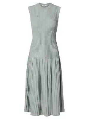 Max Mara Egizio Ribbed-knit Midi Dress - Green