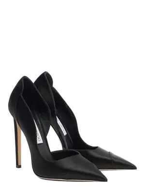JIMMY CHOO Brigitte 120 Satin Pumps - Black