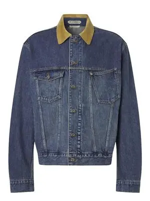 JW Anderson Corduroy-trimmed Denim Trucker Jacket - Blue
