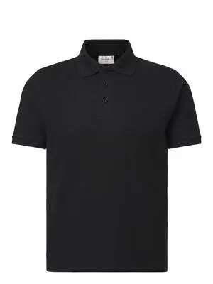 Saint Laurent Cotton-blend Polo Shirt - Black