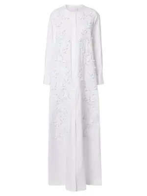 Carolina Herrera Embroidered Cotton-blend Gown - White