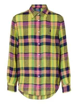 Polo Ralph Lauren Checked Linen Shirt - Multicoloured