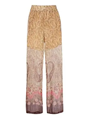 Valentino Garavani Printed Silk-blend Wide-leg Pants - Multicoloured