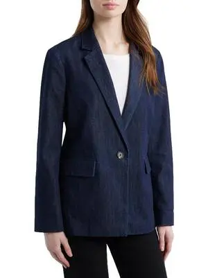 Rag & Bone Jennie One-button Denim Blazer - Indigo