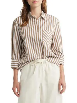 RAG & BONE Lucia Stripe Cotton Poplin Button-Up Shirt