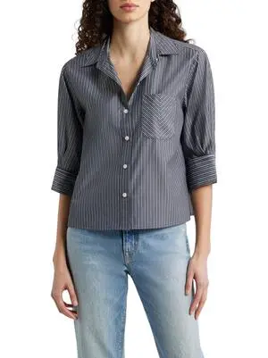 RAG & BONE Lucia Stripe Cotton Poplin Button-Up Shirt