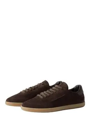 Zegna 232 Suede Sneaker Dark Brown