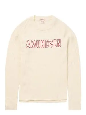 AMUNDSEN Hero's Hide Crew Neck - Natural/logo