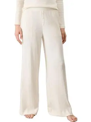 PACT Dream Rib Wide Leg Lounge Pant - Cream