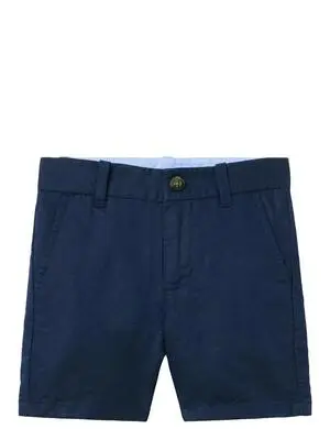 Janie And Jack Linen-cotton Blend Short - Blue