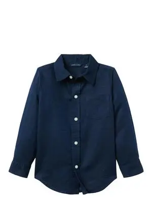 Janie And Jack The Linen-cotton Shirt - Blue