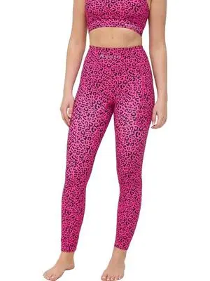 OOSC High Waisted Leggings - Pink Leopard