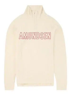 AMUNDSEN Hero's Hide Half Zip Natural/logo