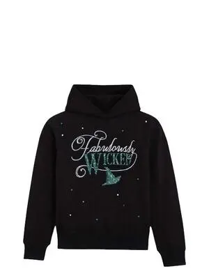LOLA + THE BOYS Fabulously Wicked Embellished Hoodie - Black