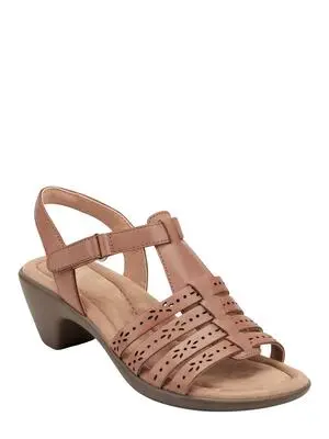 Easy Spirit Cortney Quarter Strap Sandal - Medium Brown