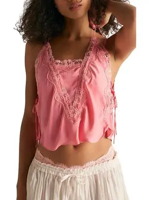 Free People Cropped Camisole - Conch Shell Pink