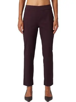 FRANNE GOLDE Greenwich Stretch Sculpting Ankle Pant - Black Cherry
