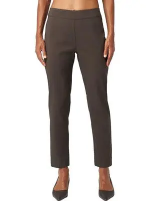 FRANNE GOLDE Greenwich Stretch Sculpting Ankle Pant - Loden Brown