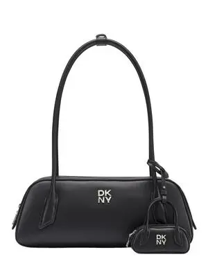 Dkny East-west Shoulder Bag - Black/silver