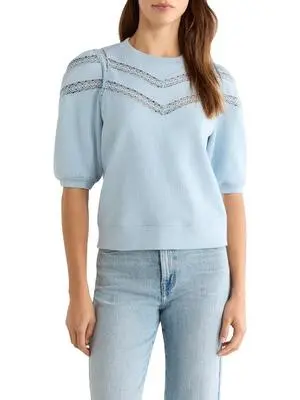 Rails Adrai Lace Trim Sweatshirt - Sky