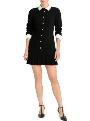 Cinq À Sept Lucilla Crepe Minidress - Black/ivory