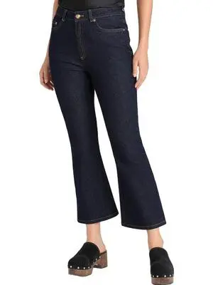 Cinq À Sept Stevie Crop Flare Jeans - Indigo Noir
