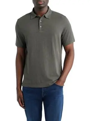 Robert Barakett Brightwood Slub Cotton Polo - Beluga