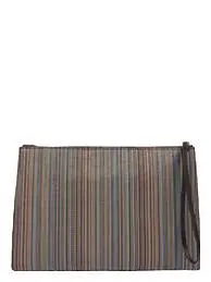 Paul Smith Signature Stripe Coated Canvas Pouch - Multicolour