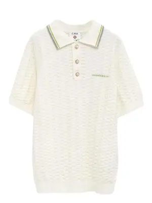 Casablanca Polo Boucle - White