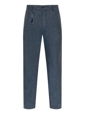 Paul & Shark Linen Trousers - Blue