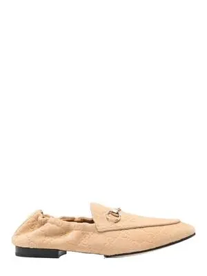 Gucci Jordaan Leather Loafers - Beige