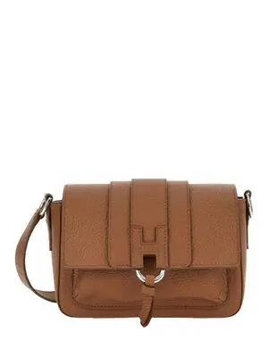Hogan Leather Crossbody Bag - Brown