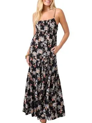 O'Neill Lillie Floral Maxi Dress - Black