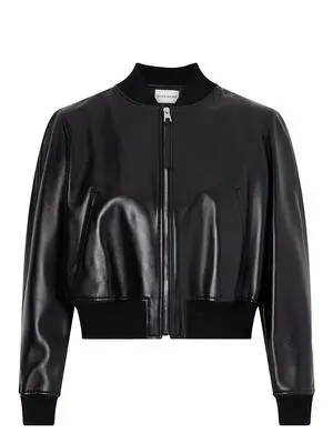 Givenchy Leather Bomber Jacket - Black