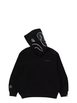 A BATHING APE Shark Logo Pullover Hoodie - Black