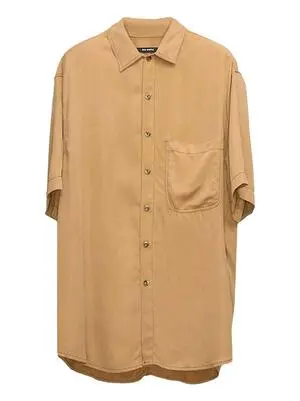 SONG FOR THE MUTE Oversized Short Sleeve Shirt - Tan