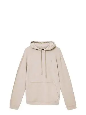 ALLSAINTS Asher Logo-embroidered Cotton Hoody - Sandstone Brow