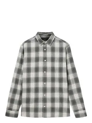 ALLSAINTS Kelby Checked Cotton Shirt - Clouded Grey