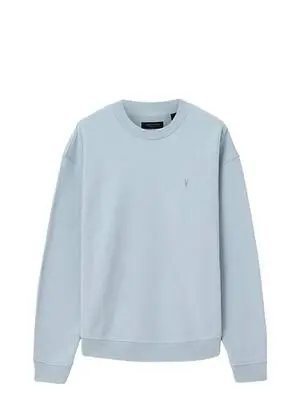 ALLSAINTS Asher Logo-embroidered Cotton Sweatshirt - Misty Blue