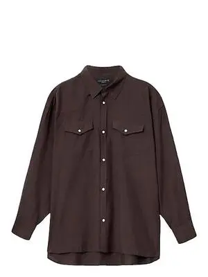 ALLSAINTS Pickett Relaxed-fit Woven Shirt Xxl - Brown