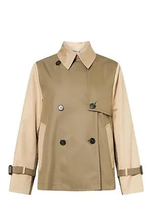 Max Mara Relaxed-fit Cotton-blend Trench Coat - Mud