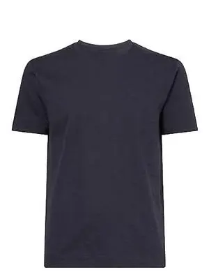 Emporio Armani Eagle-embossed Cotton T-shirt - Ub118 Eagle Jacquard