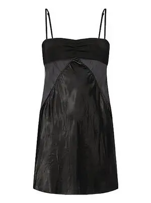 Rick Owens Semi-sheer Silk And Satin Top - Black
