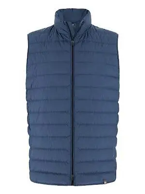 Boggi Milano Gilet In Recycled Fabric With Goose Down - Air-blue