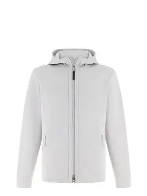 Boggi Milano Regular-fit Stretch Cotton-blend Hoody - Ice
