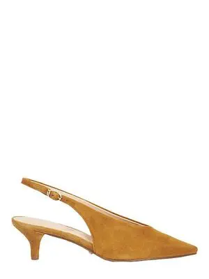 DUNE Credibility Slingback Suede Courts - Camel Suede
