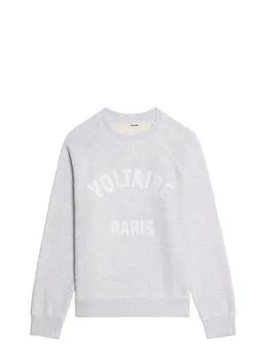 Zadig&Voltaire Branded-print Relaxed-fit Sweatshirt - Gris Chine