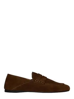 SANDRO Penny-Front Suede Loafers
