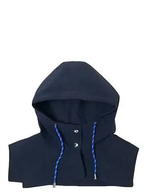 Maje Drawstring Shell Hood - Navy