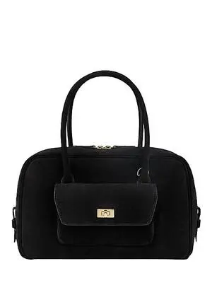 Sandro Suede Top-handle Bag - Black